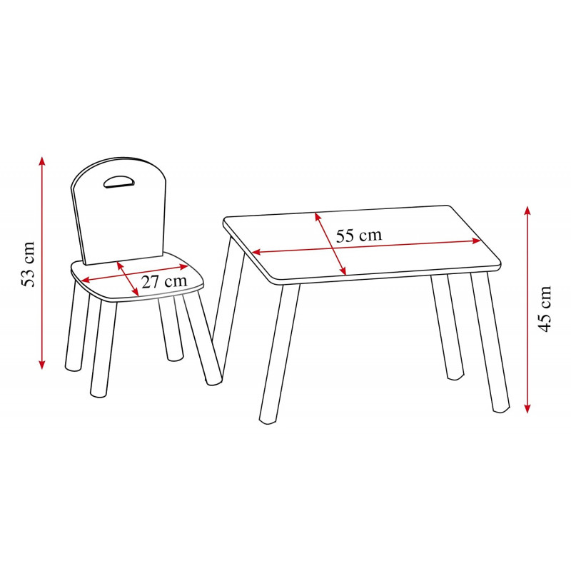 Detský stôl s stoličkami Scandi | bHome.sk